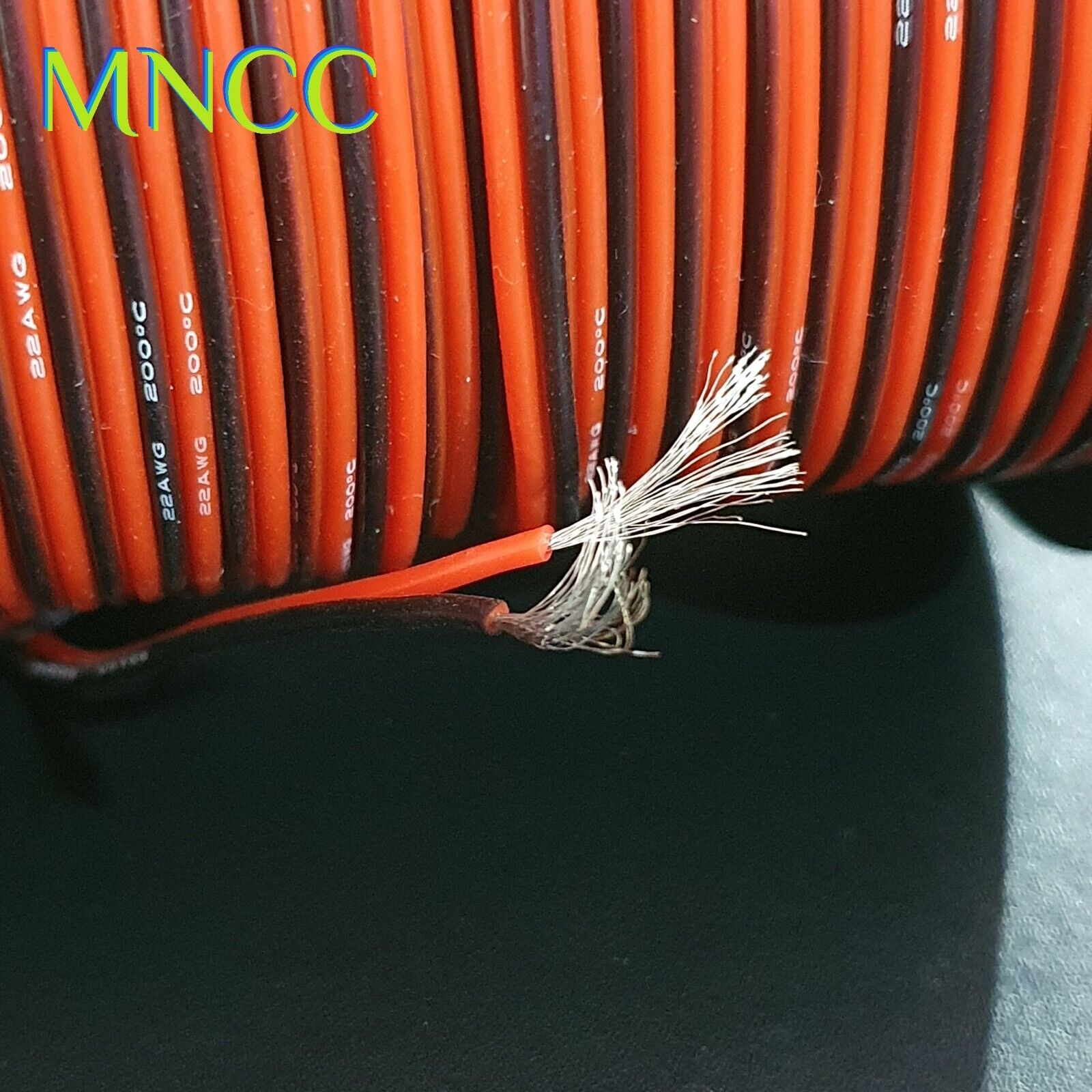 1m~5mt 22AWG 2 Core R/B Silicone Tinned Copper Wire 600V 200C Strand 0. ...