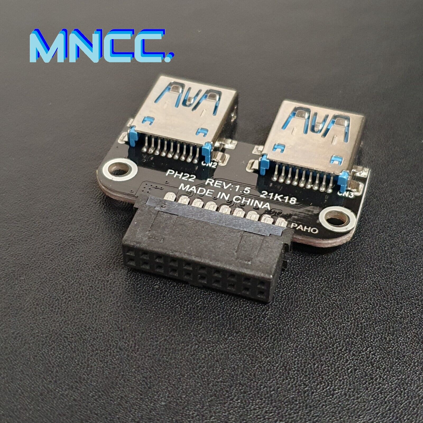 USB 3.0 Motherboard Adapter USB 3.0 20 Pin Female to Dual USB 3.0 ...