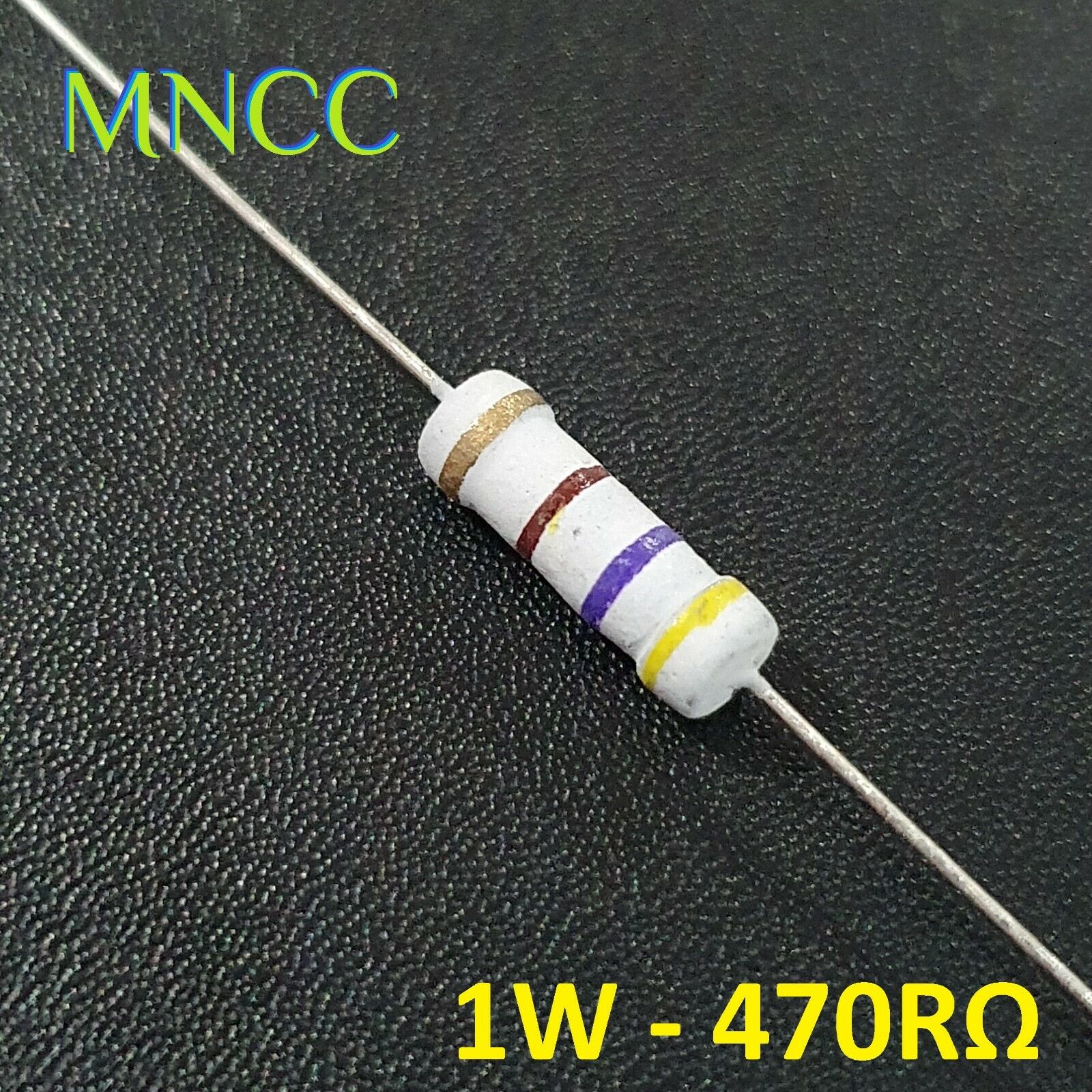 1 Watt 470R? – 470R Ohm Metal Oxide Film Fixed Resistor MOX 5% 1W 11mm ...