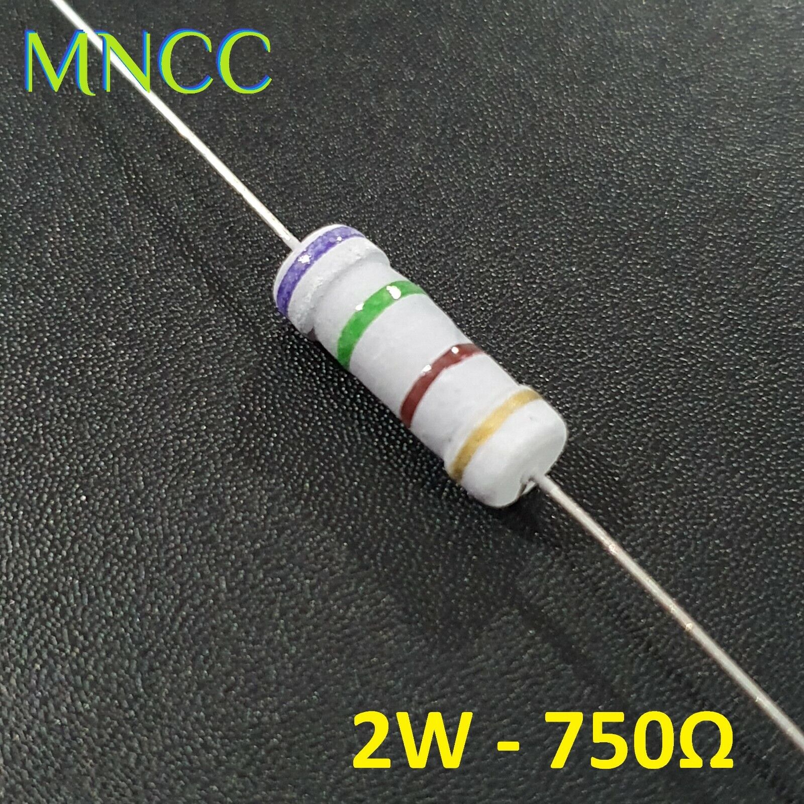 2 Watt 750? 750R Ohm Metal Oxide Film Fixed Resistor MOX 5% 2W 15mm ...