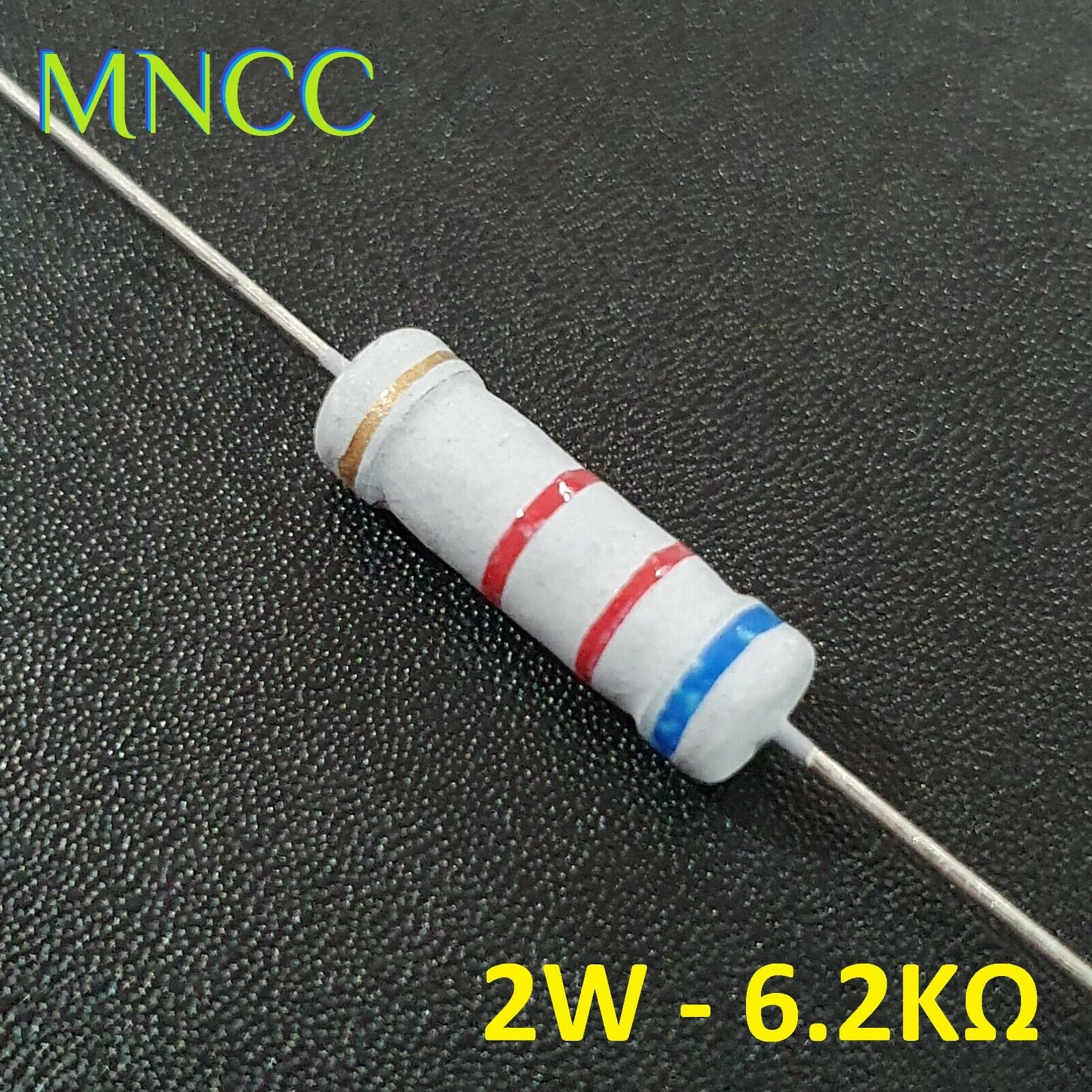 2 Watt 6.2K? – 6K2 Ohm Metal Oxide Film Fixed Resistor MOX 5% 2W 15mm ...