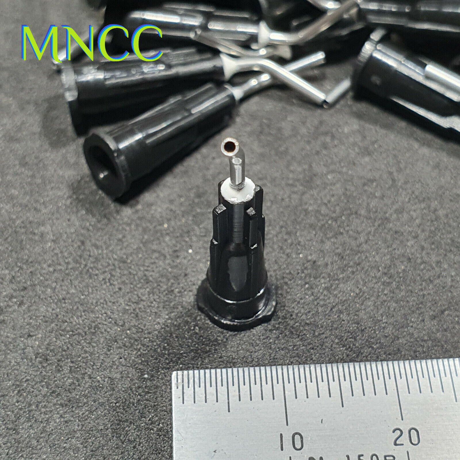 1pc~10pc Pre-Bent Dispenser Needle Tips 18 Gauge 1.2mm Black Luer Lock ...