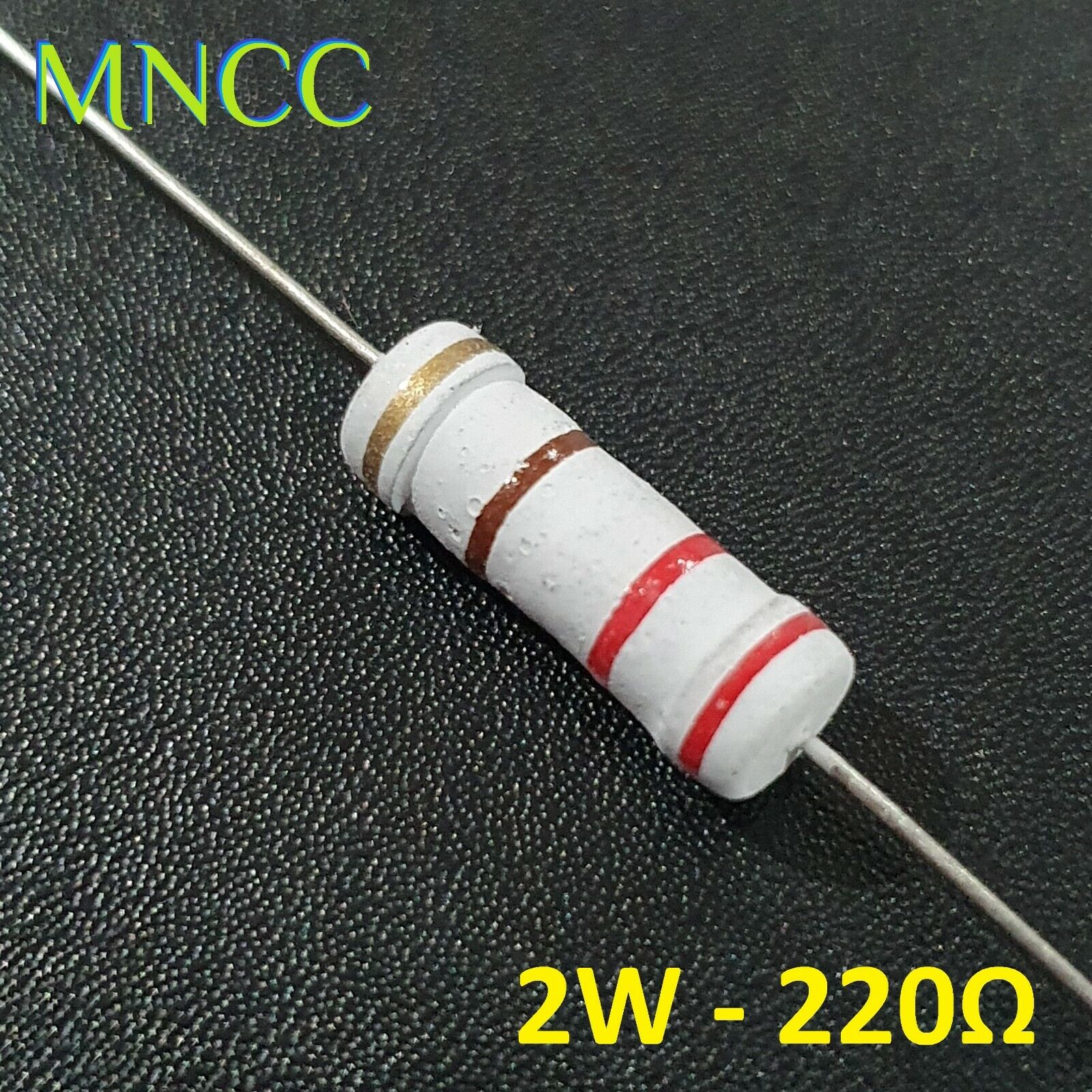 2 Watt 220? 220R Ohm Metal Oxide Film Fixed Resistor MOX 5% 2W 15mm ...